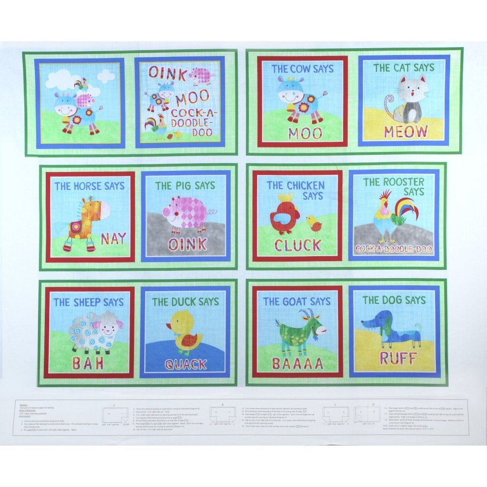 Oink Moo Cockadoodle Do Book Panel